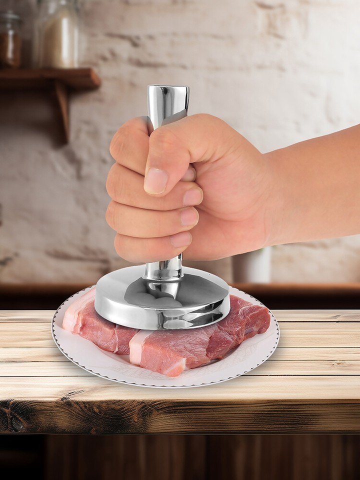 Meat Pounder Flattener Food Grade Stainless Steel Kitchen Meat Mallet ...