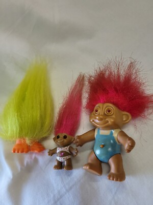 Vintage Treasure Trolls Lot MINI Troll Dolls Set - Imperial Ace Novelty ...