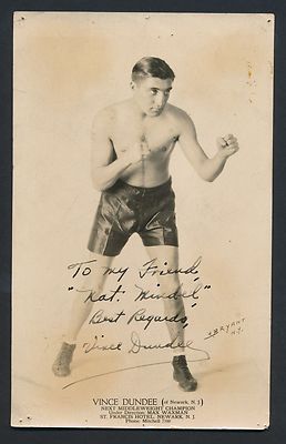 1930's VINCE DUNDEE Famous Boxer VINTAGE Signed Studio Photo (Died 1949 ...