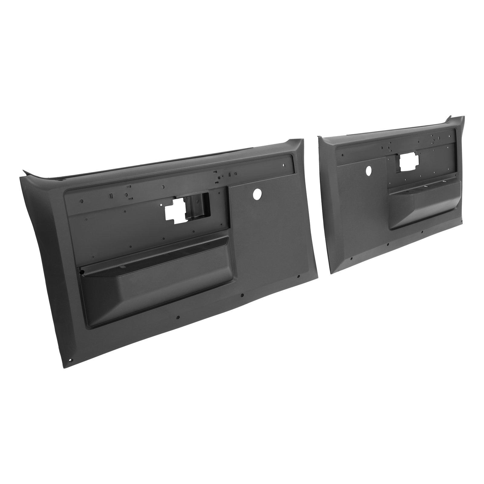 1981-1987 For Chevy Pickup Truck Pair Black Inner Door Panels LH+RH ...