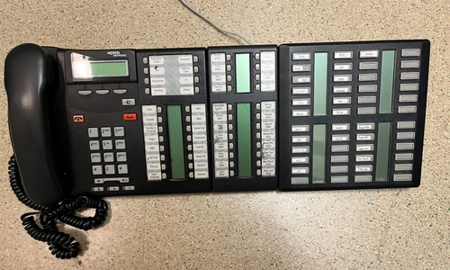Nortel NT8B27 Business Phone with T24 Key Indicator Add-On (Charcoal ...