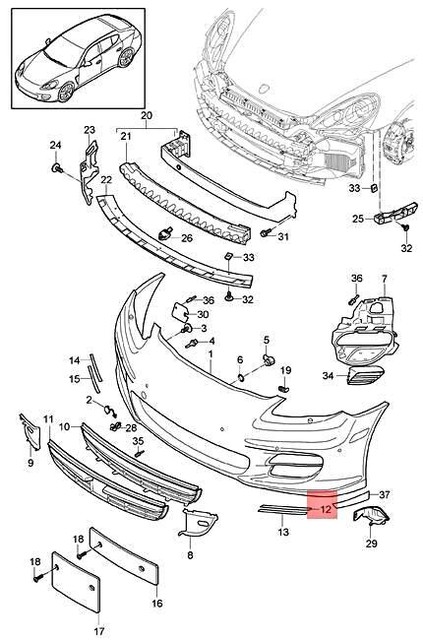 Genuine PORSCHE Panamera 970 Disc Left Black 970505573001E0 for sale ...