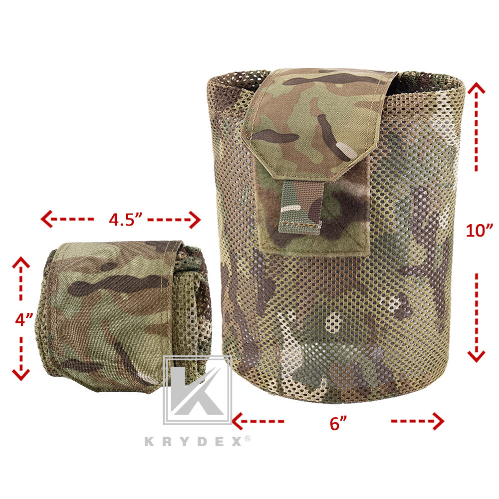 KRYDEX Tactical Mesh Dump Pouch Drop Pouch Magazine Recycling Pack ...