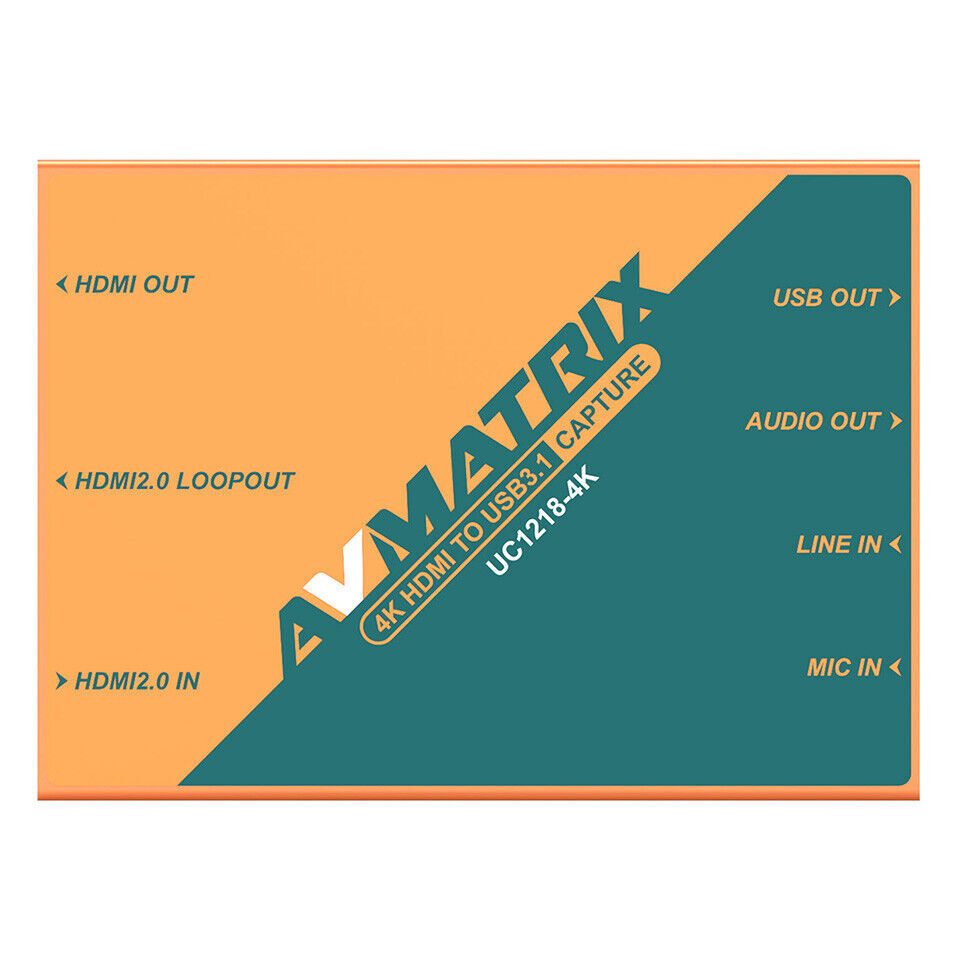 AVMATRIX UC1218-4K Video Switcher 4K HDMI to USB3.1 TYPE-C Video ...