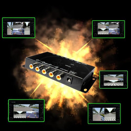 Car 4 Way 4 View Video Switch Parking Camera Monitoring Split-Screen ...