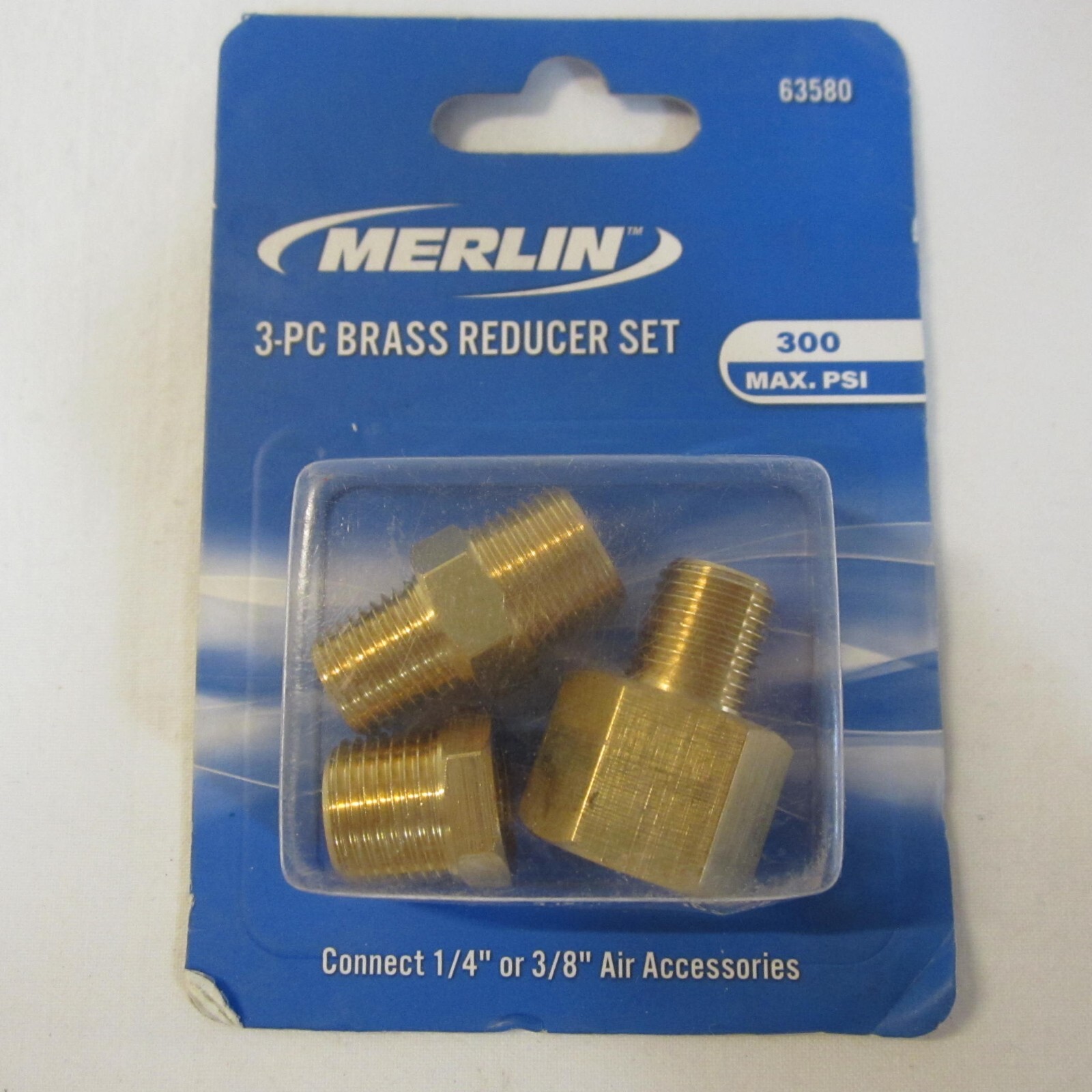 Merlin 3 Pc Brass Air Compressor Reducer Set 300 Max PSI, Connect 1/4 ...
