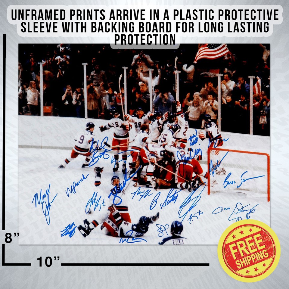 1980Miracle On Ice Autograph Reprint Signed 8x10 Photo Signature Poster ...