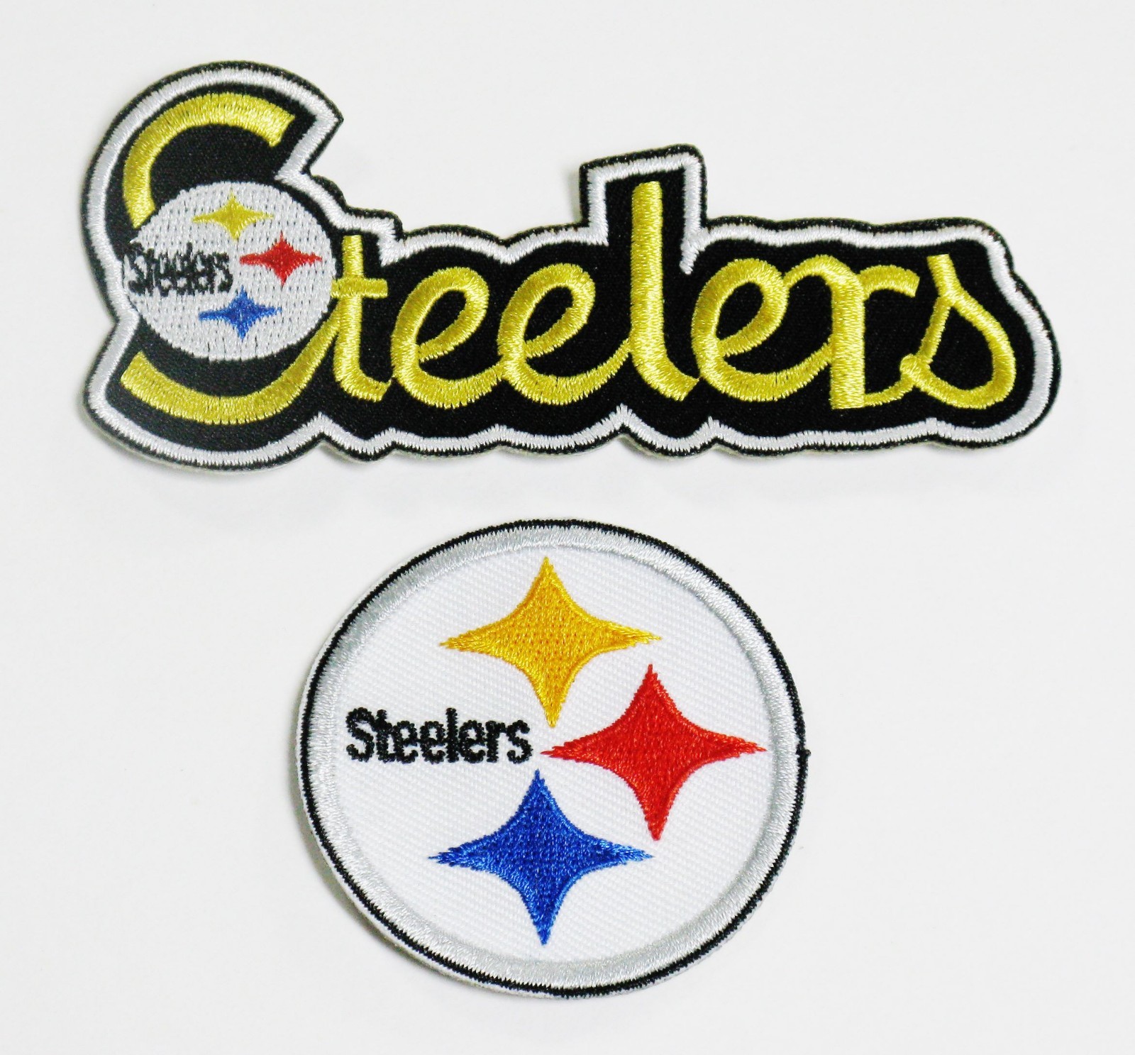 (1) LOT OF (2) NFL STEELERS EMBROIDERED NAME & 2" ROUND PATCHES- ITEM ...