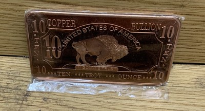 10 oz Copper Bar - American Buffalo CMC Mint - 10 Troy Ounces | eBay