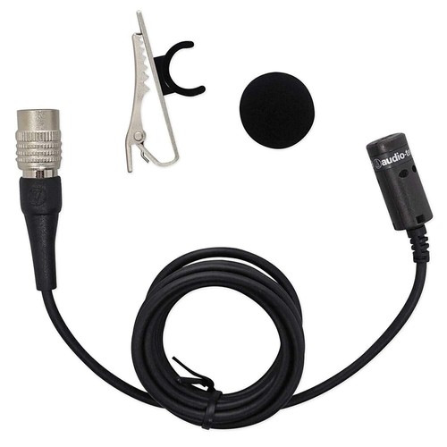 Audio Technica AT829CW Condenser Lavalier Microphone+Samson Headphones ...