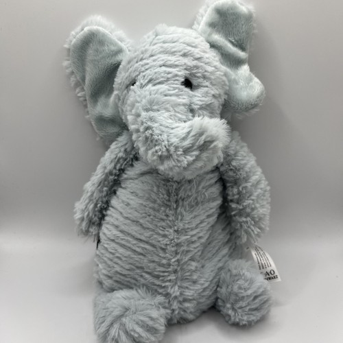 A69 FAO Schwarz Blue Elephant Bean Bottom Plush 11" Lavender Scent When ...