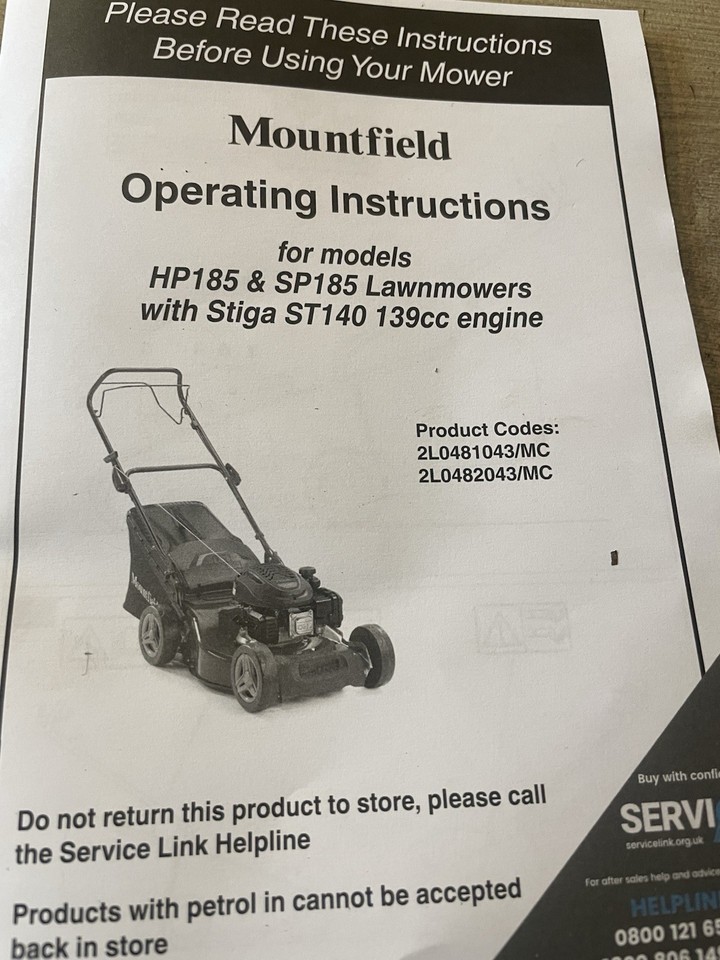 Metal Deck - Brand New - Mountfield SP185, 2025 Model Stiga ST140 ...