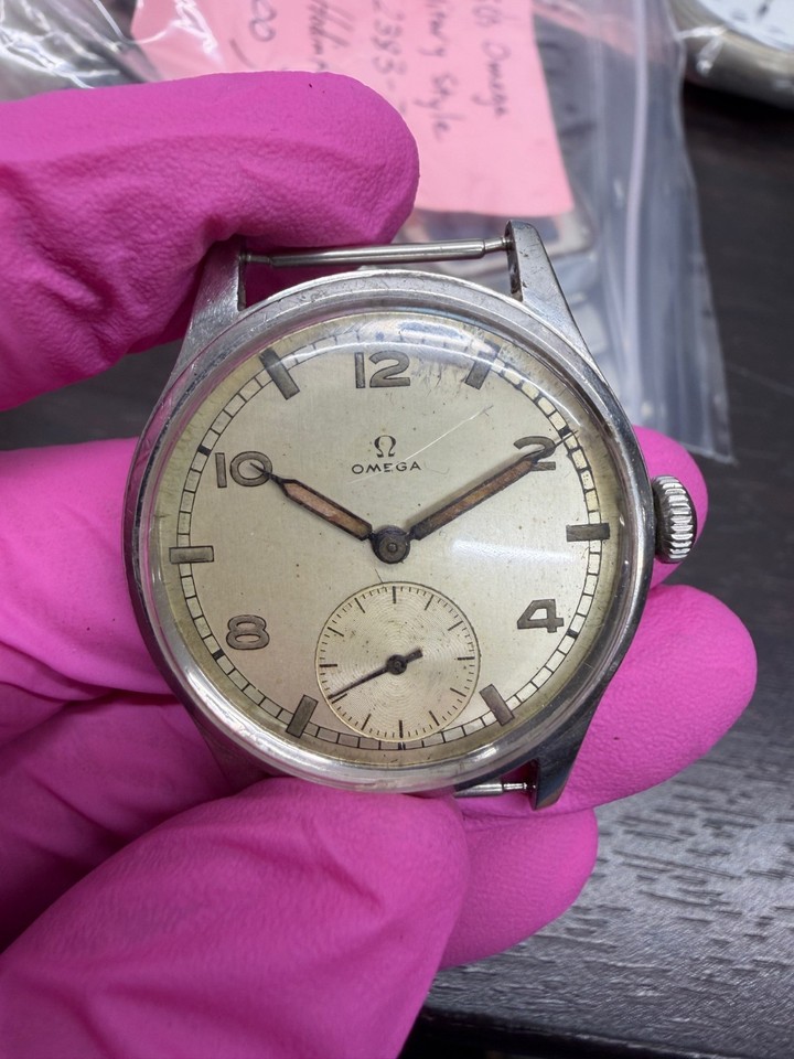 Omega Suveran 2400-7 1940's Sweden Men's Military Dial Watch | eBay