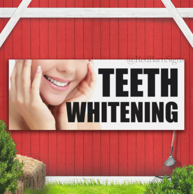 TEETH WHITENING Advertising Banner Vinyl Mesh Sign dentist doctor ...
