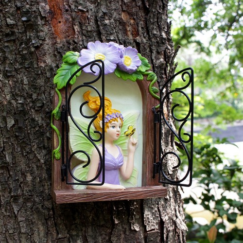 Fairy Garden Ornament Advanced Paint Durable Resin Elf Statue Whimsical ...