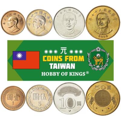 Taiwan | 4 Coin Set | 1 New Dollar 5 10 50 New Dollars | 2001 - 2023 | eBay