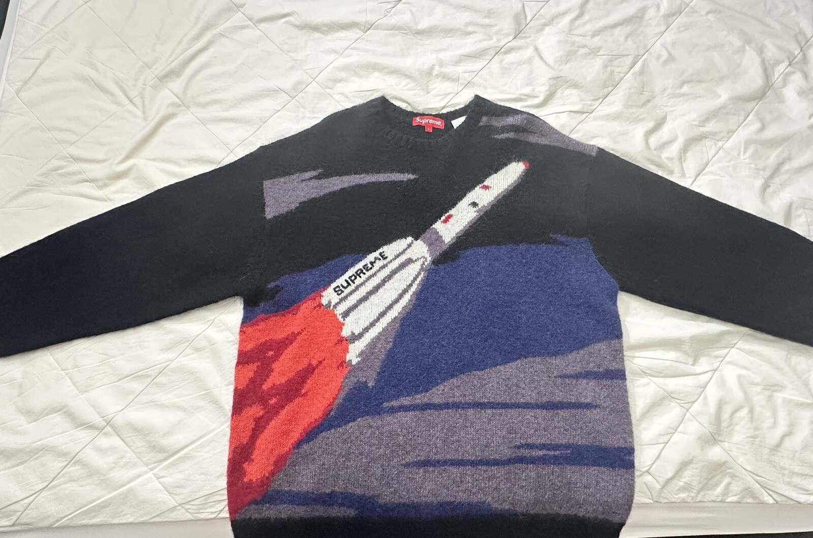 Supreme Rocket Sweater Black Large L Mohair Knit NEW Fall Winter 2022 ...
