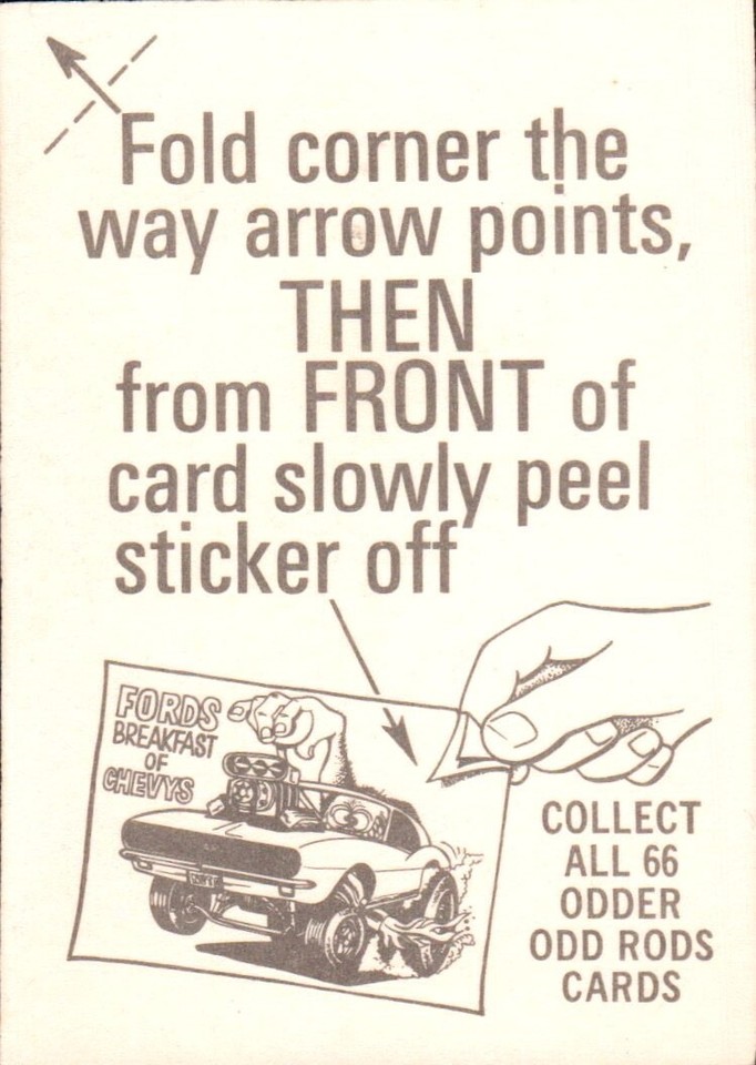 1970 Donruss Odder Odd Rods Dodge Charger #13 A209 | eBay