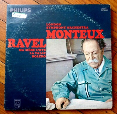 MAURICE RAVEL (1875-1937) PIERRE MONTEUX 1960's Stereo Vinyl LP PHILIPS ...