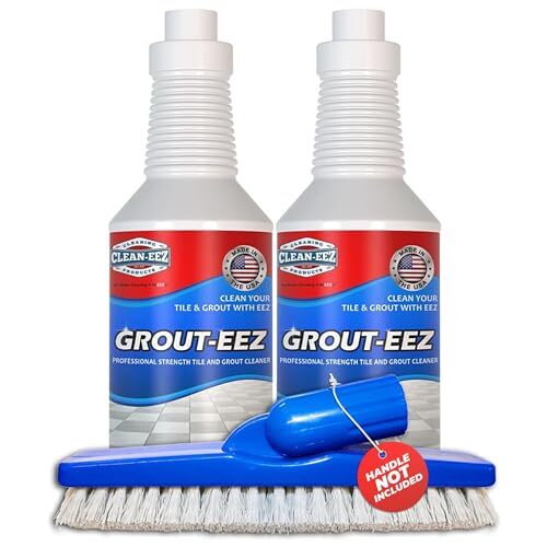 Clean-eez Grout Cleaner 2 Pack with Free Stand-Up Brush - Stain Remover ...