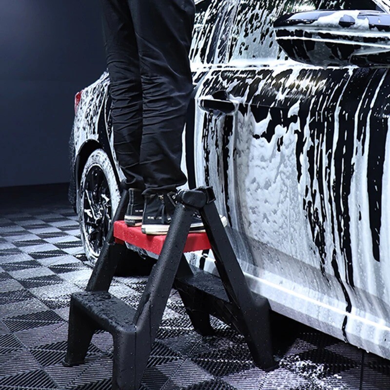 Car Washing Stool Two Step Stool Folding Ladder Chair Thickening Anti ...