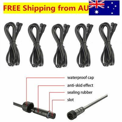 5X 5-Pin 1 Meter Waterproof Extension Cable Wire for FVT RGBW LED Deck ...