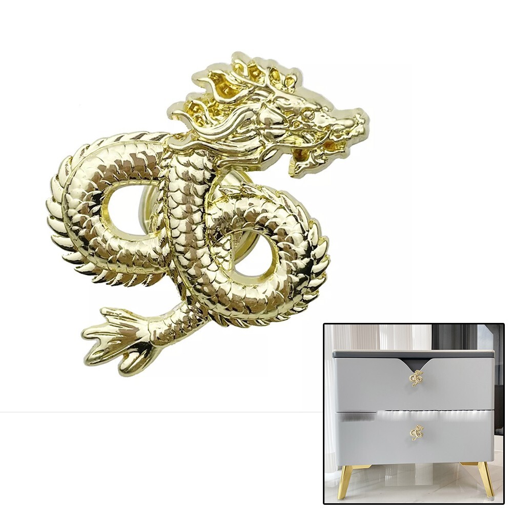 Luxury gold dragon handle for furniture and wardrobe Add a touch of ...