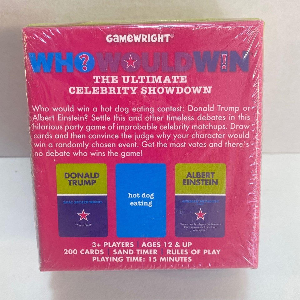 Gamewright Who Would Win The Ultimate Celebrity Showdown Card Game NEW ...