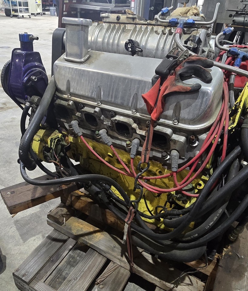 Chevy 502 Gas Engine Big Block Supercharger B&M 502 blower | eBay