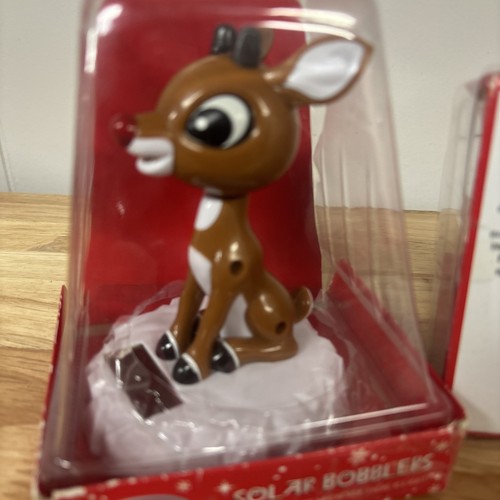 Rudolph The Red Nose Reindeer Solar Bobblers Rudolph And Clarice HTF ...
