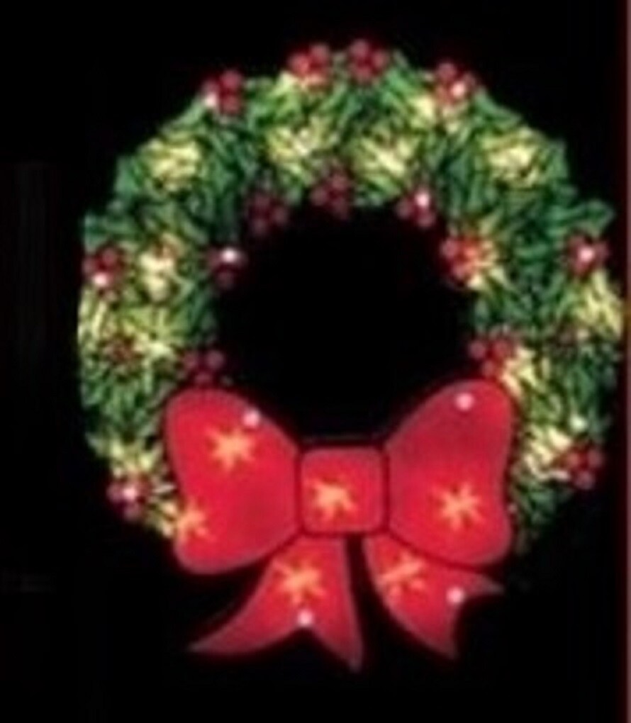 18" Pre Lit Window Glazed Double Sided Silhouette Christmas Decoration ...