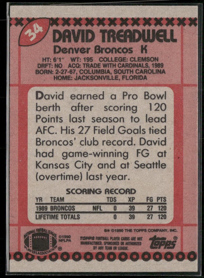 1990 Topps #34 David Treadwell | eBay