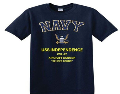 USS INDEPENDENCE *CVL-22*CARRIER*EAGLE SHIRT. NAVY OFFICIALLY LICENSED ...
