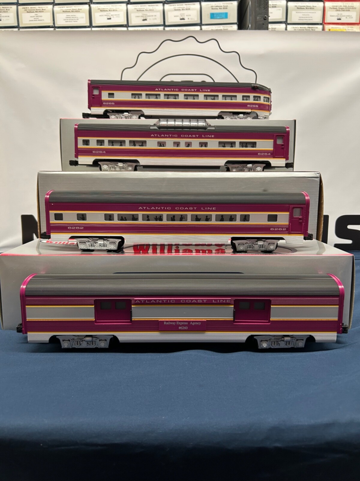 Williams Atlantic Coast Line 60 Aluminum Streamliners 4-Car Passenger ...