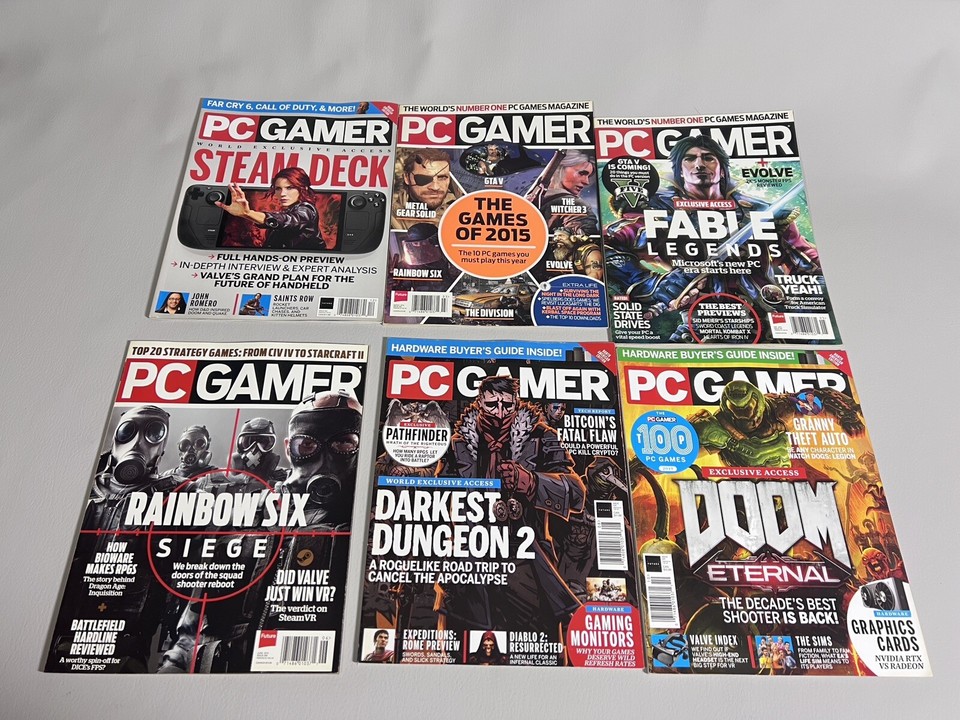 Lot Of 25 PC Gamer Magazines Years 2015 And Up (Between 2015 To 2021 ...