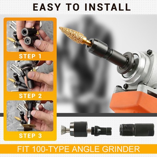 3/6mm Angle Grinder Modified Adapter To Straight Grinder Chuck M10 ...