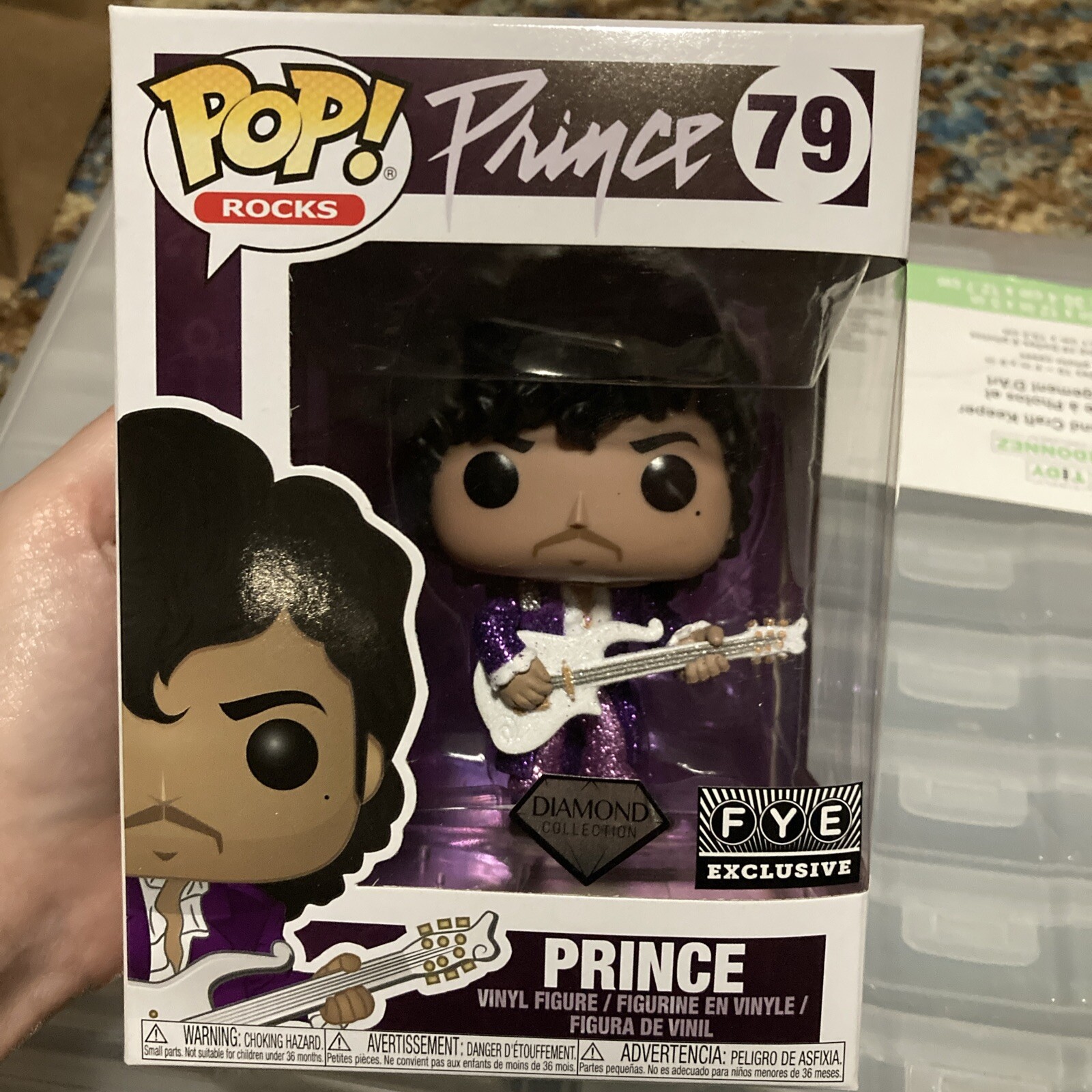 Funko Pop Rocks 79 Prince Glitter Purple Rain FYE Exclusive Diamond Collection 889698322454 | eBay