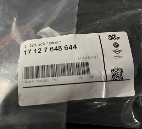 Genuine BMW N55 Lower Engine Coolant Radiator Hose 17127648644 F30 07/ ...