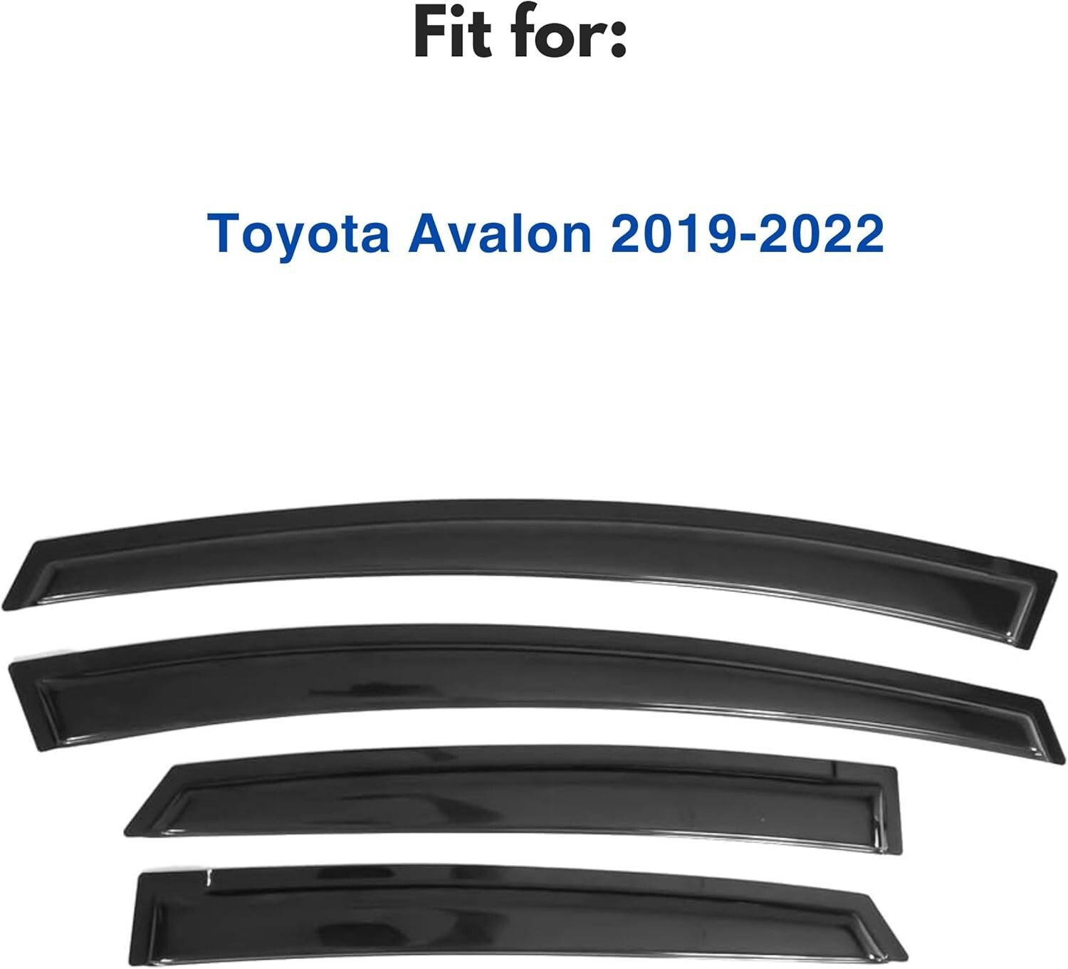 Window Visors Rain Guards 3D Wavy Mugen Style Fit Toyota Avalon JDM ...