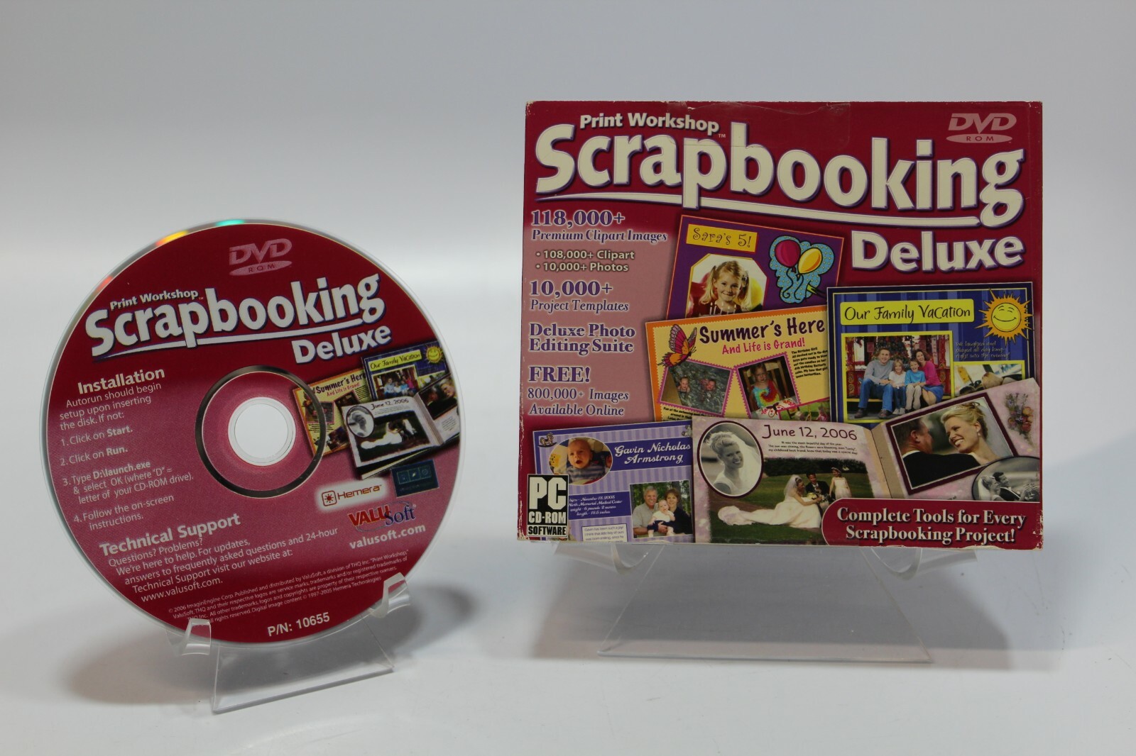 Print Workshop Scrapbooking Deluxe PC WINDOWS XP DVD-ROM 2006 USED ...