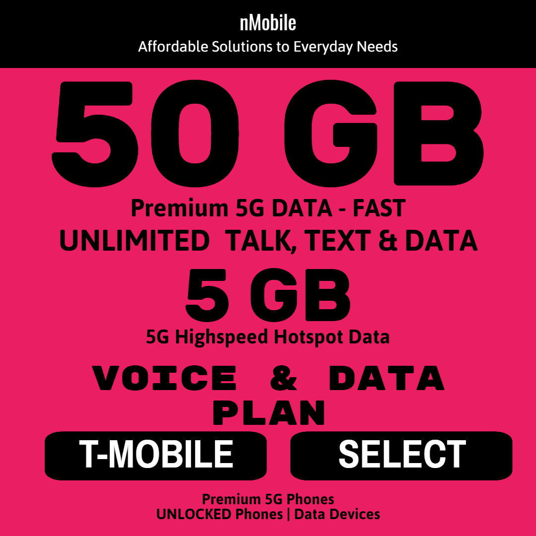 Unlimited Talk, Text & Data + 50GB Premium Data | eBay