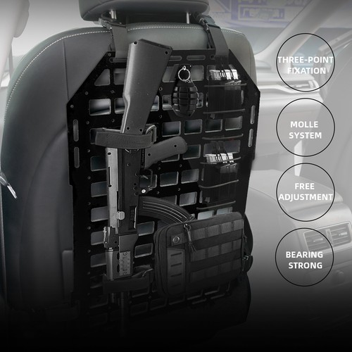 Universal Vehicle Seat Back Gun Rack Display Storage Tactical Rigid ...