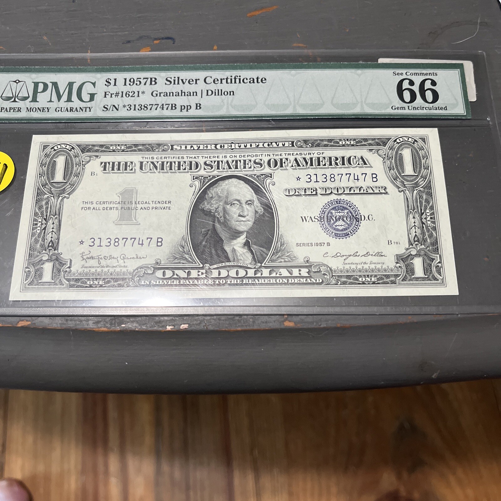 One Dollar 1957B Silver Certificate STAR NOTE Graded 66 Rare EBay one-dollar-1957b-silver-certificate-star-note-graded-66-rare-ebay