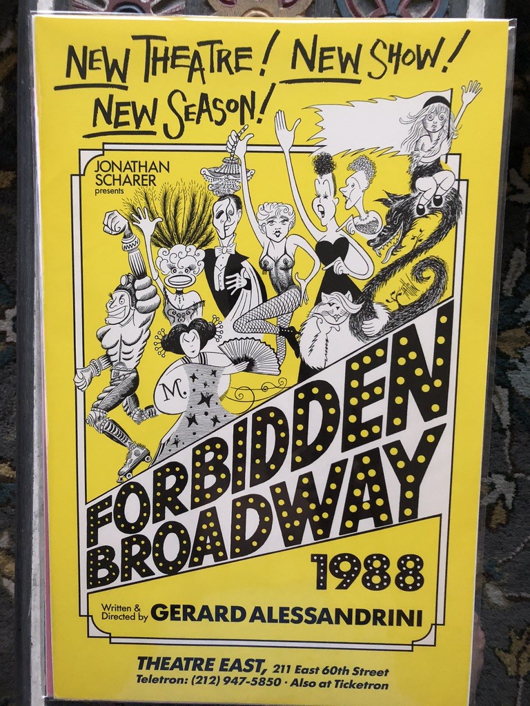 Forbidden Broadway - Rare Off Broadway Window Card - 14x22 & Super Rare ...