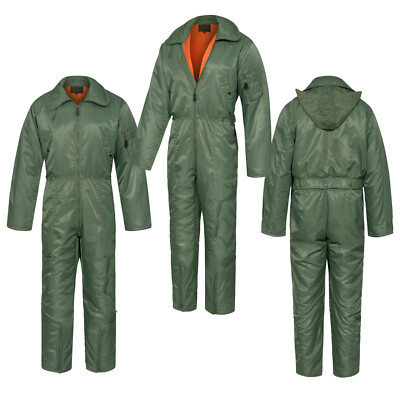 Flying Suit Padded Flight Pilot Insulated Aviator Army Air Force Zip ...