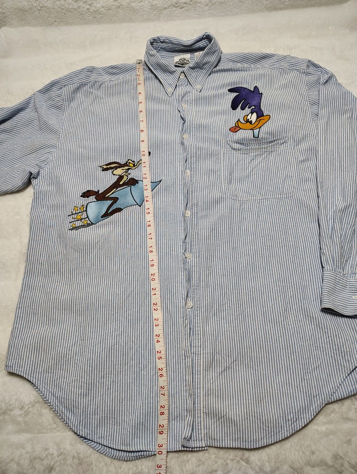 Vintage Looney Tunes Acme Clothing Co Road Runner Wile E Coyote Shirt ...
