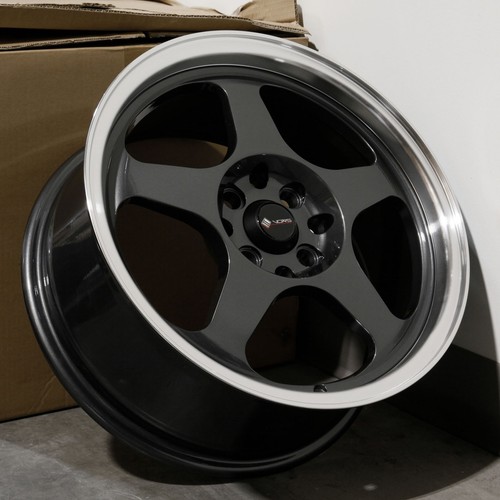 16x7 Hyper Black Wheels Vors SP1 4x100/4x114.3 38 (Set of 4) 73.1 ...