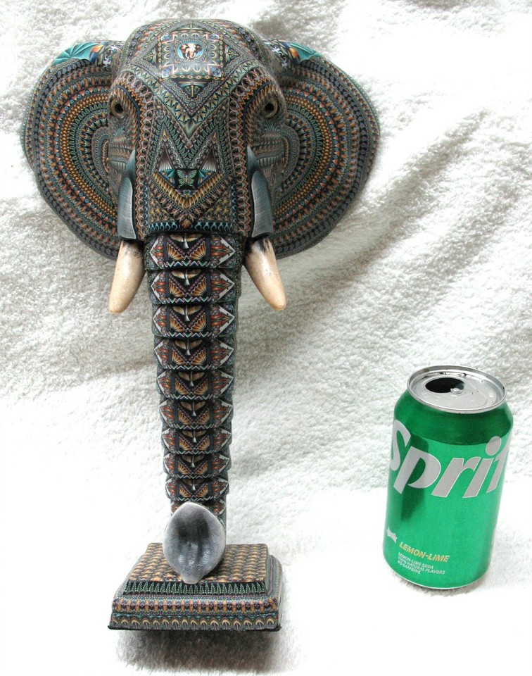 Jon Stuart Anderson FIMO creations Polymer Clay JUMBO Elephant Head ...
