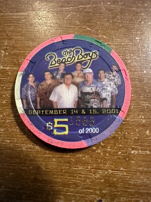Stratosphere Beach Boys 2001 $5 Casino Chip | eBay