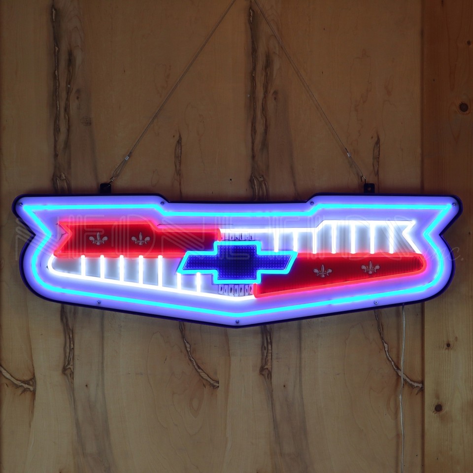 Neonetics 29CHGRL 57 Chevy Emblem Neon Sign Chevrolet Grill Led Flex ...